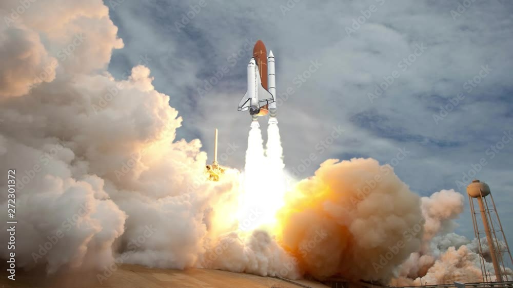 Realistic 3D Animation of Space Shuttle launching in slow motion ...