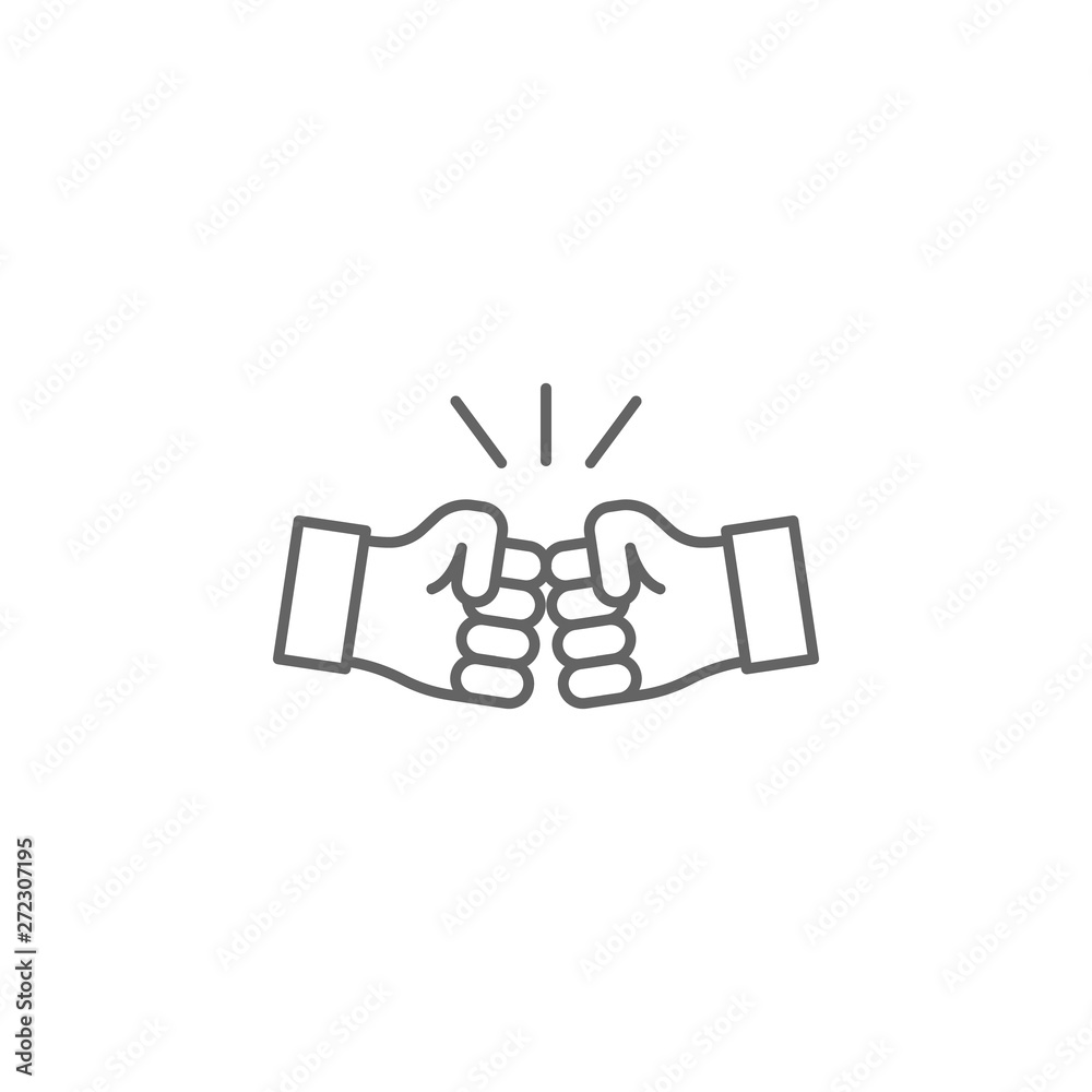 brotherhood hands outline icon. Elements of friendship line icon. Signs ...