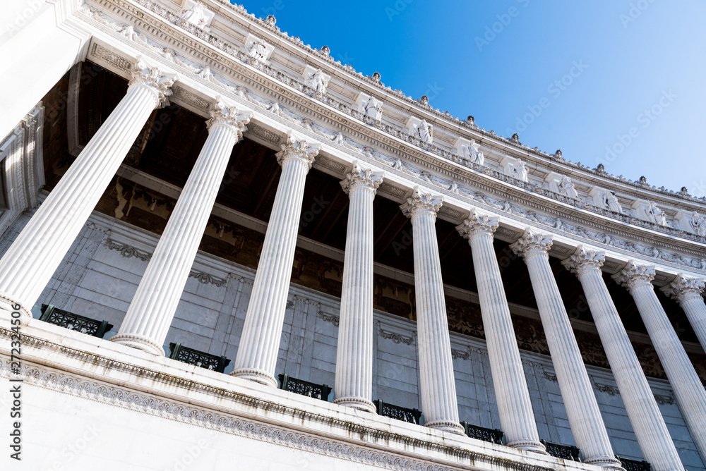 Architectural detail of columns of Vittorio Emanuele II Monument, aka ...