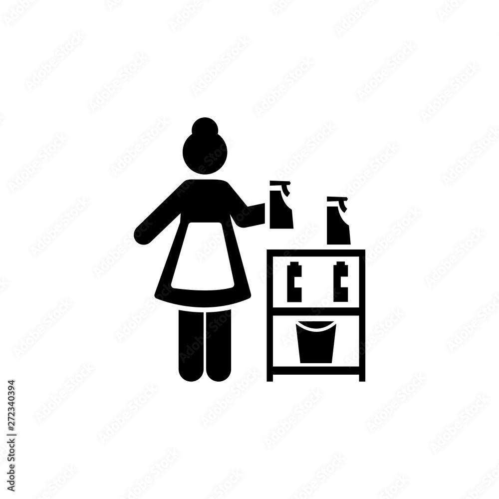 Cleaner, hotel, services, maid icon. Element of hotel pictogram icon ...