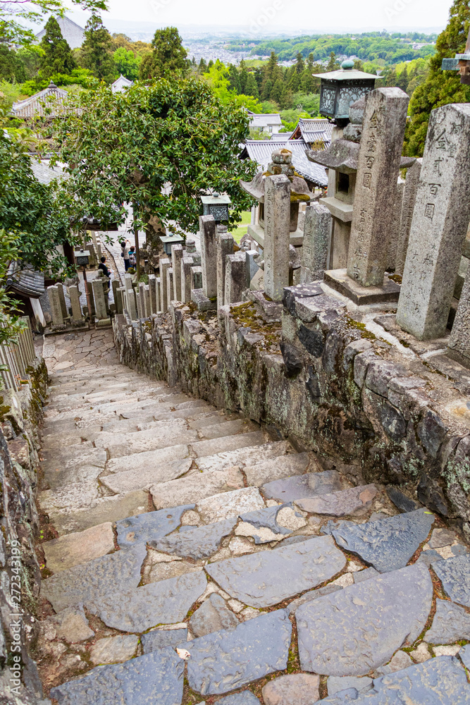 Stone stairs of Nigatsu-do in Nara, Japan Stock Photo | Adobe Stock