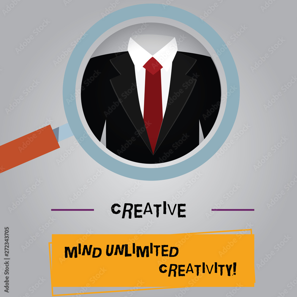 Handwriting text Creative Mind Unlimited Creativity. Concept meaning ...