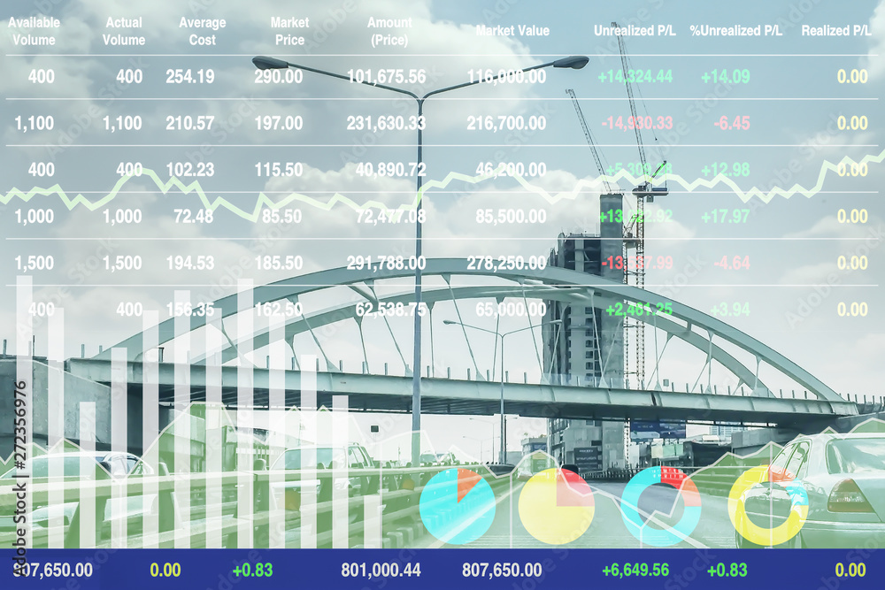 Business financial stock index background of investment on ...