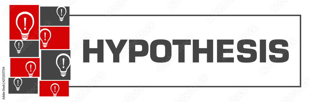 Hypothesis Red Black Bulbs Grid Left Box Horizontal Stock Illustration ...