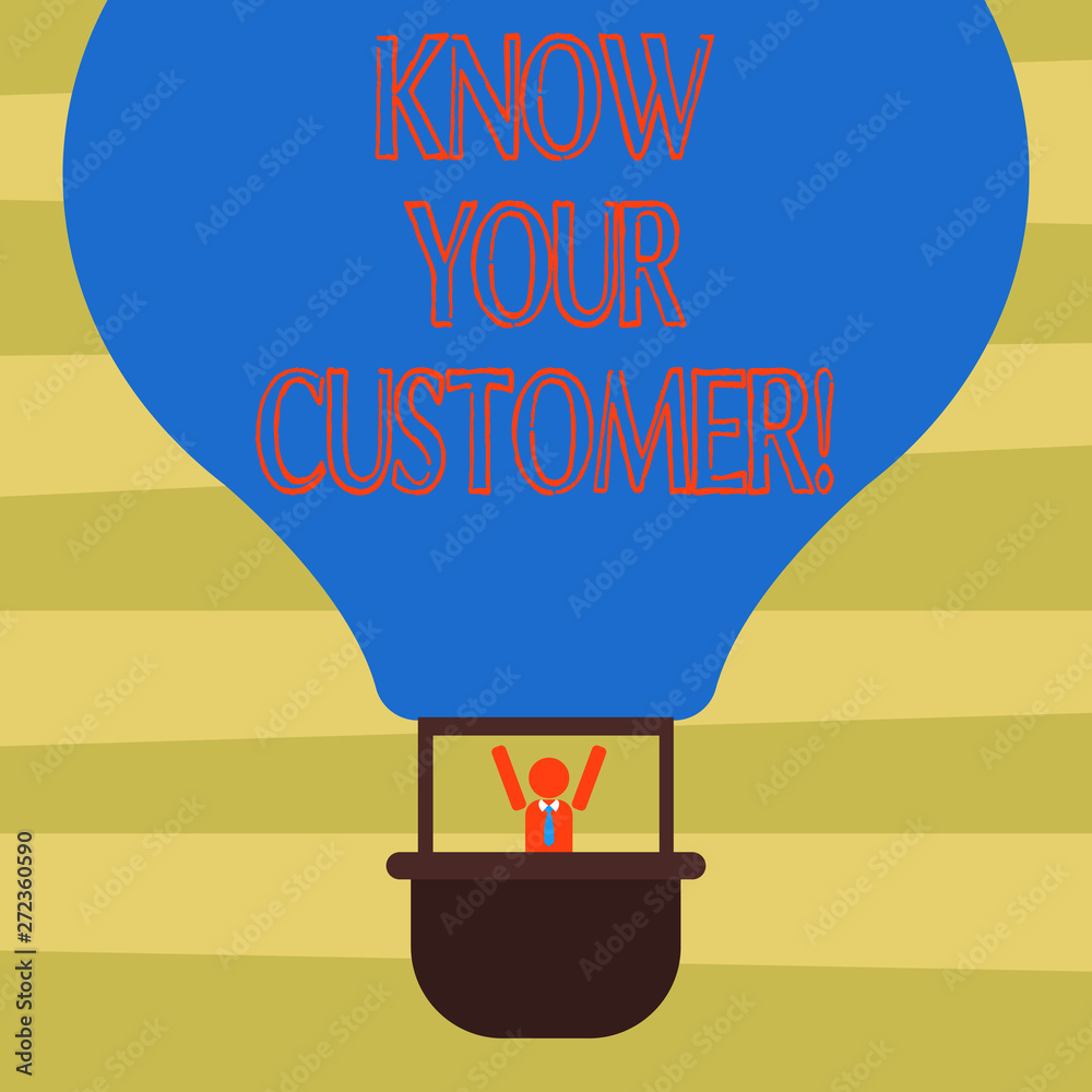 Text sign showing Know Your Customer. Conceptual photo verifying ...