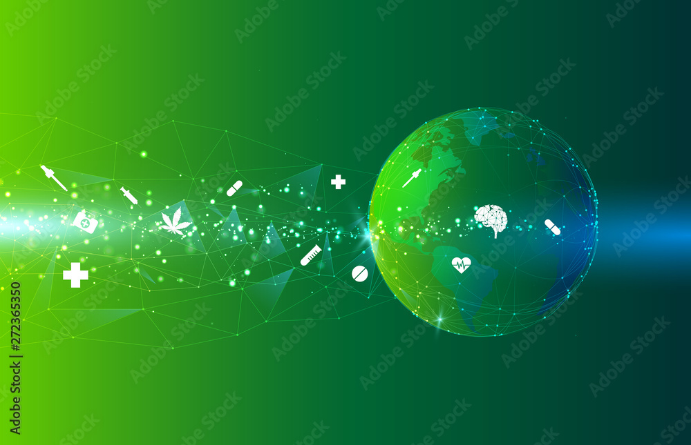 Abstract green, medical background design. Stock Vector | Adobe Stock