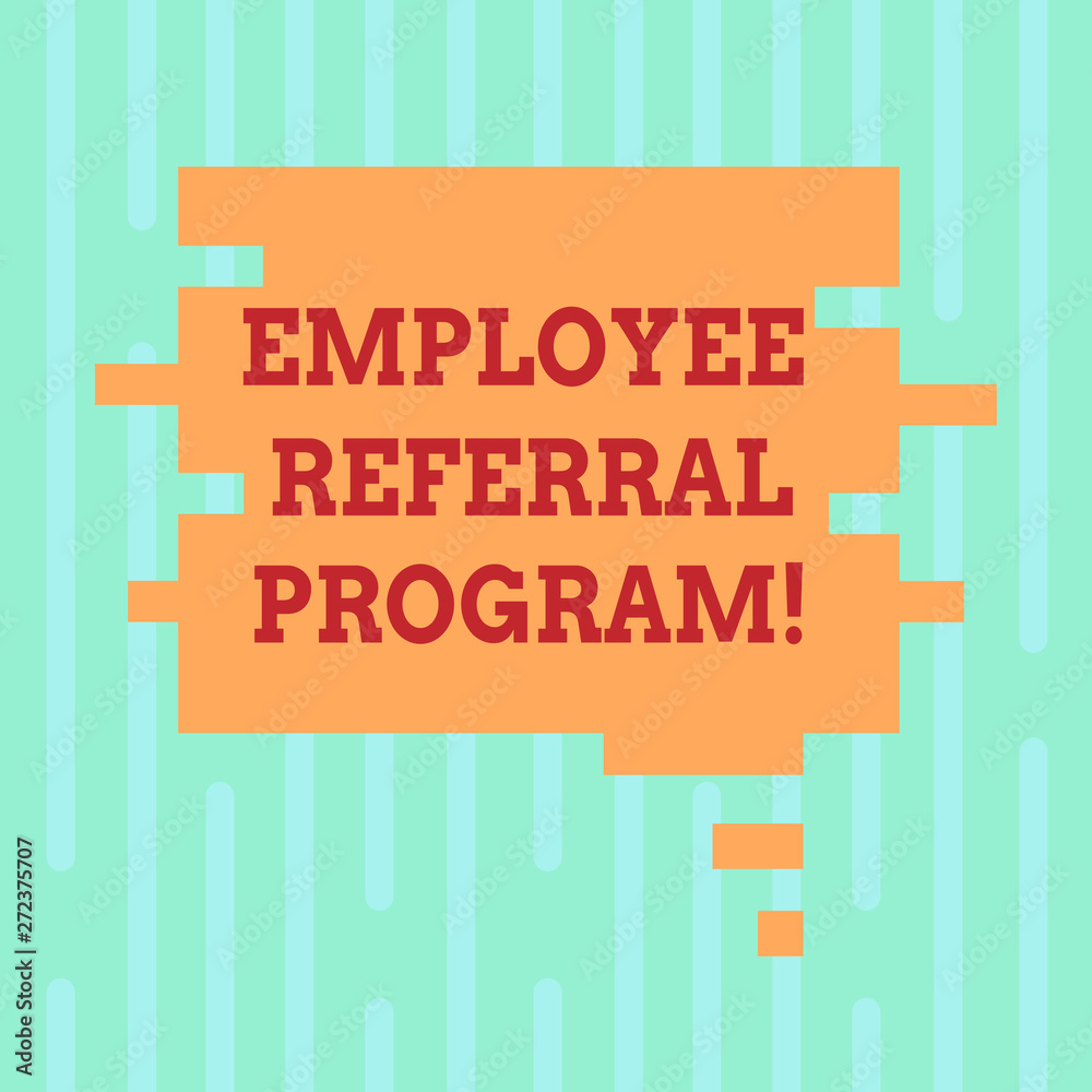 Word writing text Employee Referral Program. Business concept for ...