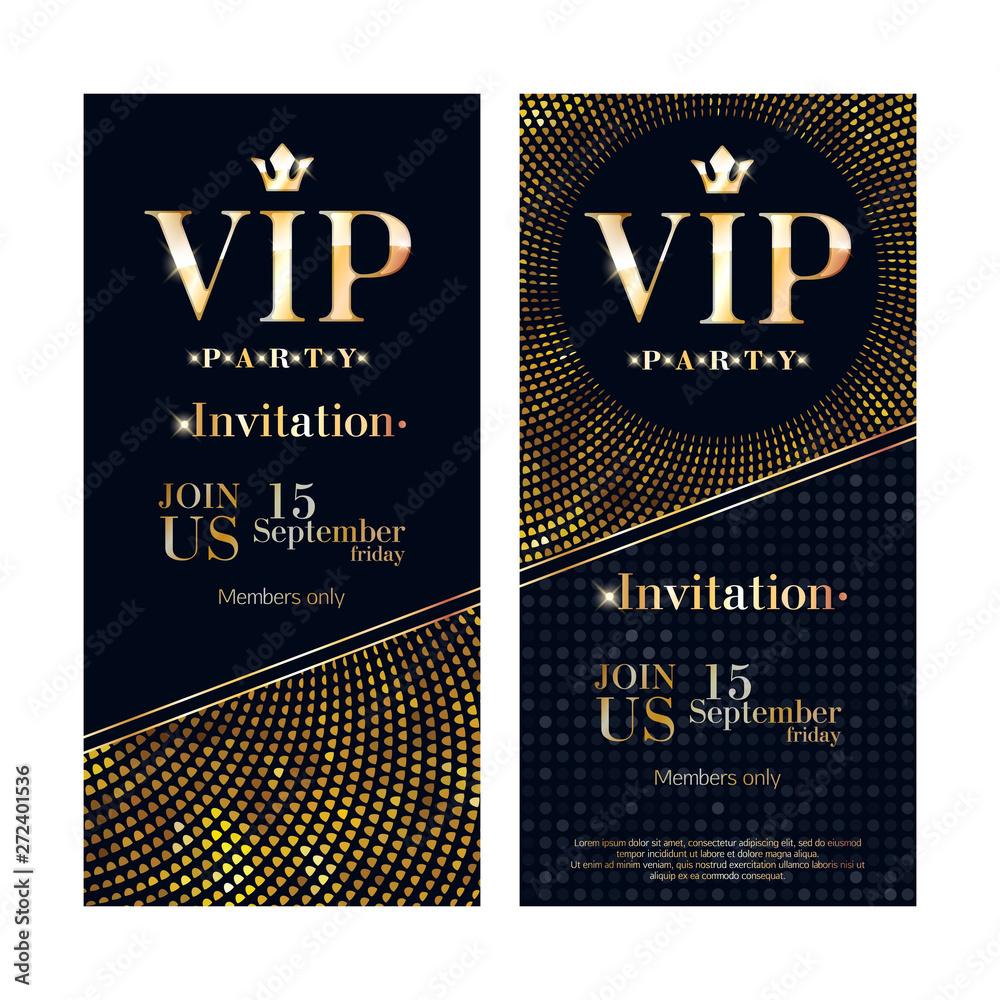VIP invitation card premium design template. Stock Vector | Adobe Stock