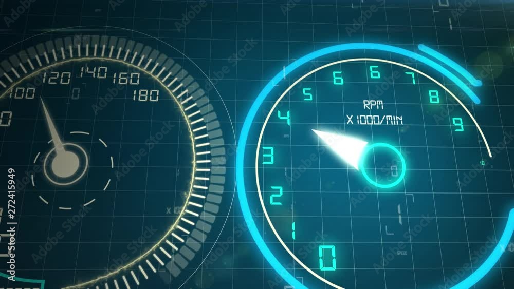 Speedometer, tachometer, 2 different colors - HUD Speedometer and ...