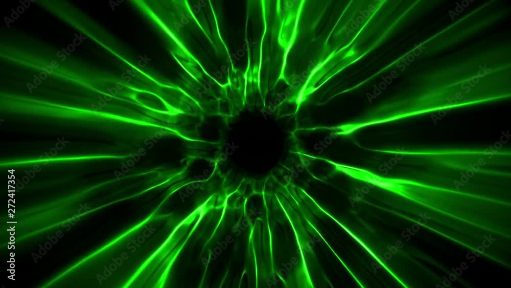 Green Black Hole Energy Tunnel Intro Logo Loop Background Stock Video ...