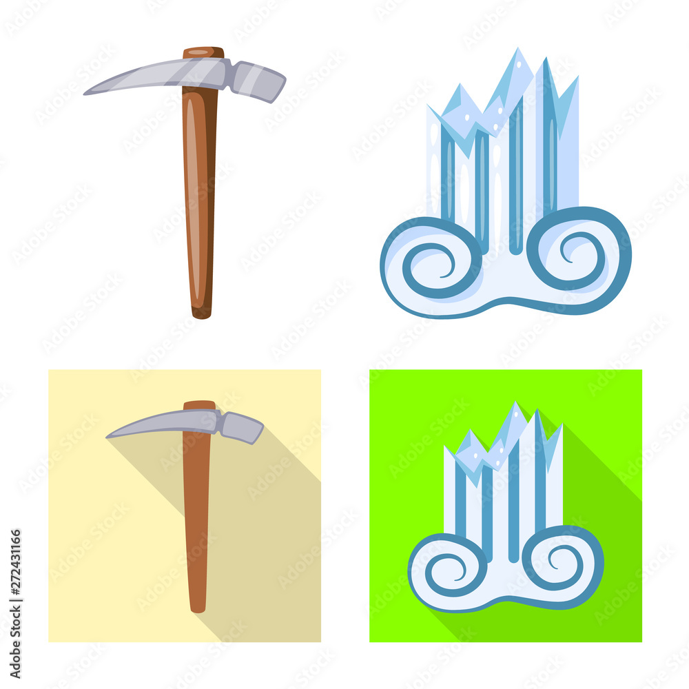 Vector illustration of story and items symbol. Set of story and ...