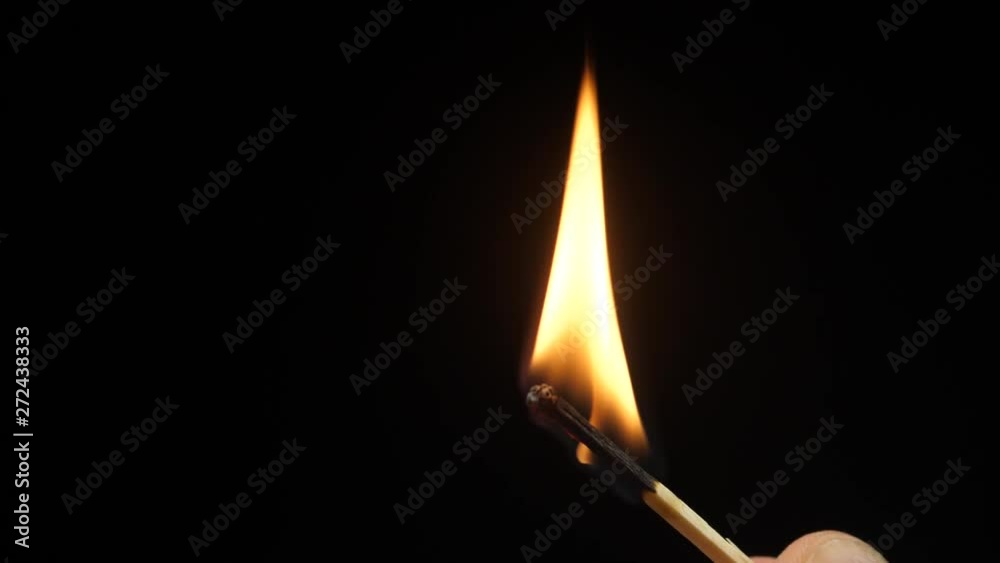 Smoke from Match lighting and burning till the end and finally ...