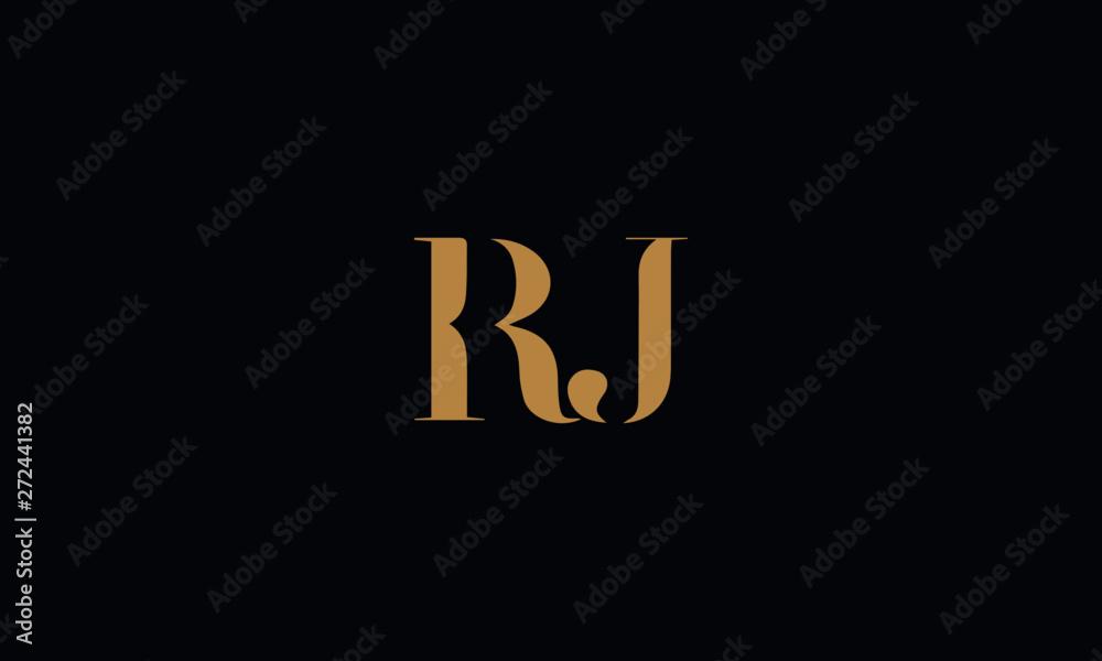 RJ logo design template vector illustration Stock Vector | Adobe Stock