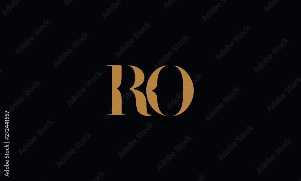 RO logo design template vector illustration Stock Vector | Adobe Stock