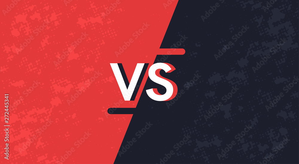 Vs screen. Blue and red abstract versus background. Fight template ...