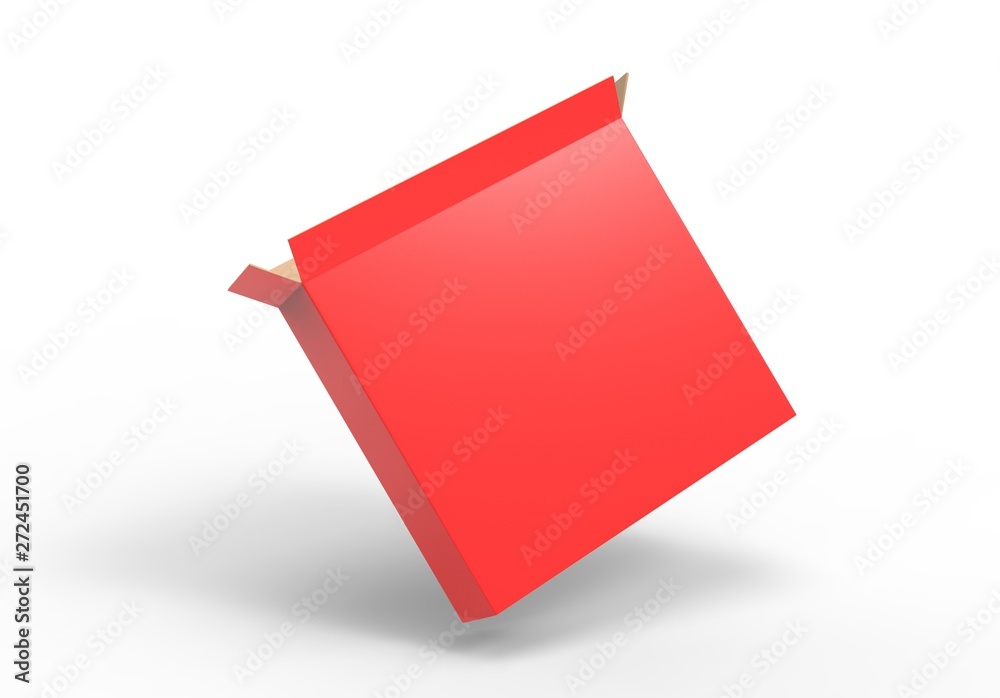 Blank Side Loading Open Packaging Box for mock up and branding. 3d ...