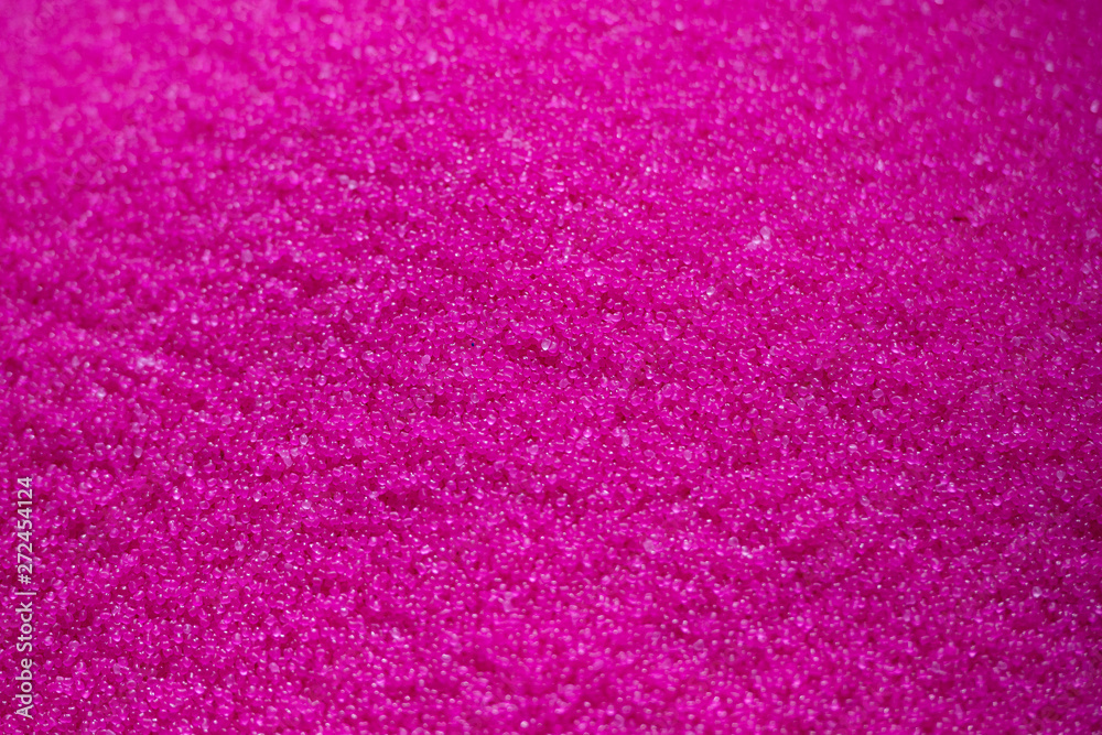 Foto de Close-up scene the pile of pink raw plastic materials. The ...