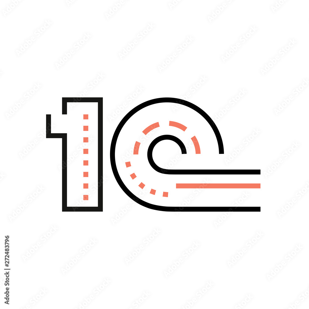 Accounts department icons set in trendy line style for infographic and ...