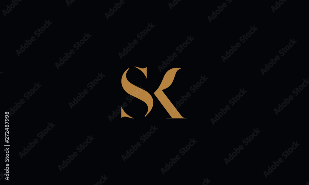 SK logo design template vector illustration Stock Vector | Adobe Stock