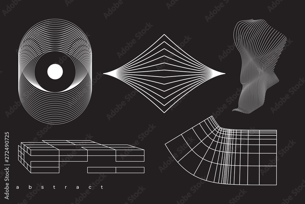 Modern Geometric Shapes Set Stock Vector | Adobe Stock