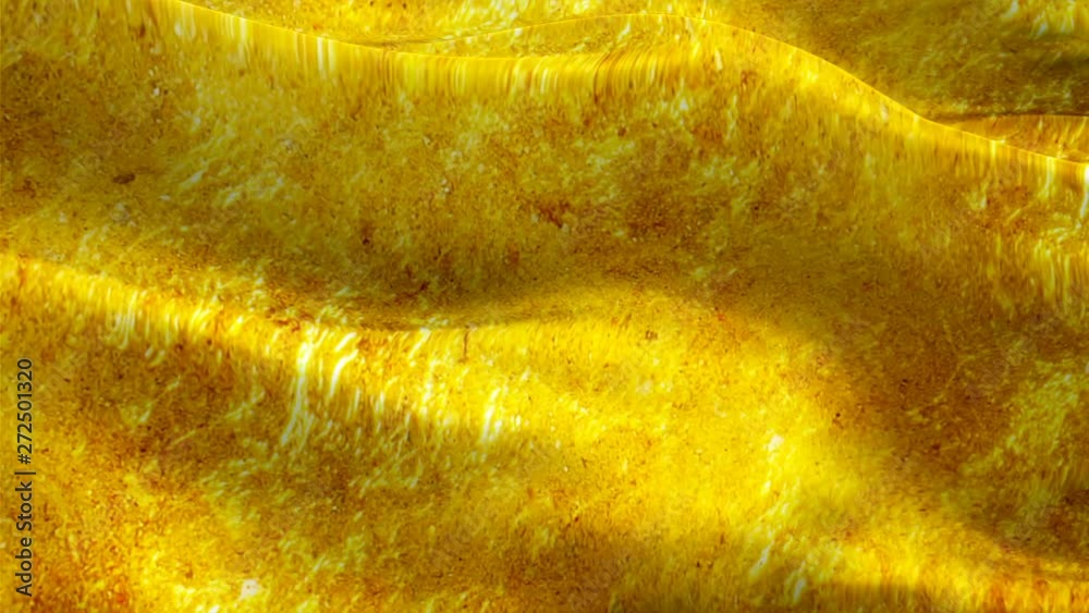 Gold glossy cloth satin realistic seamless loop waving animation. Sign ...