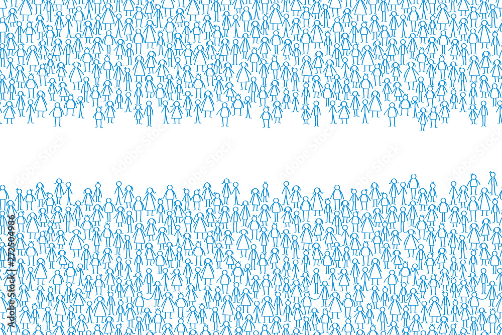 Blue Stick Figure Group