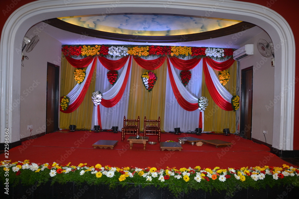 Maharashtrian Wedding Ritual - Vedic Vivah - Closeup of stage ...