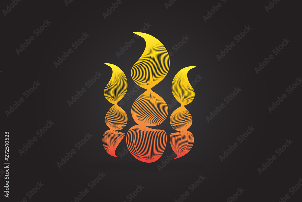 Fire flames vector image Stock Vector | Adobe Stock