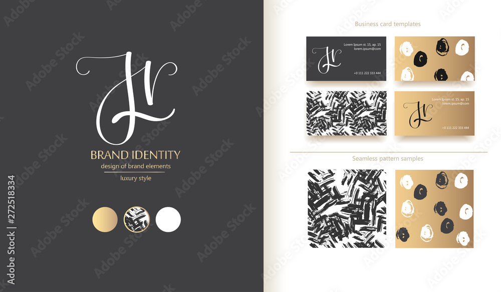 Creative monogram - hand drawn calligraphy sign. Business card design ...