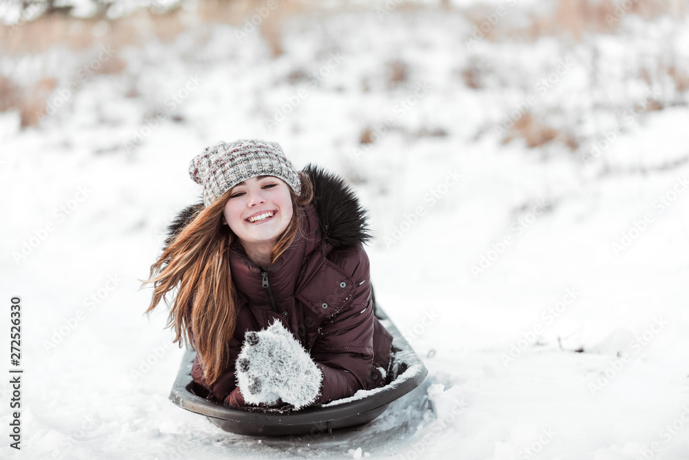Sledding Stock Photo | Adobe Stock
