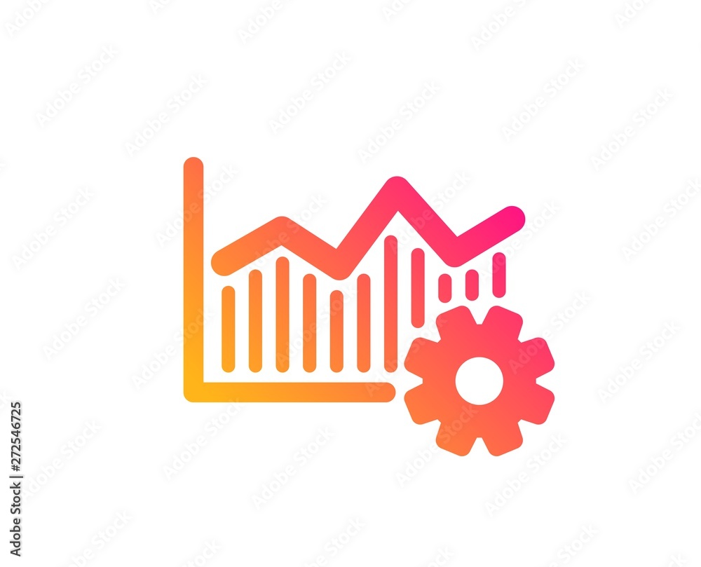 Operational excellence icon. Cogwheel sign. Classic flat style ...
