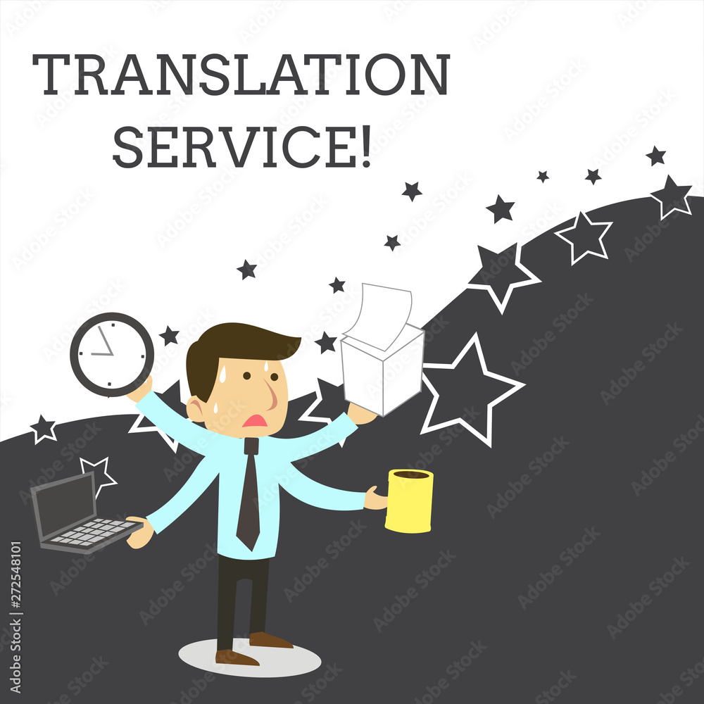 Word writing text Translation Service. Business photo showcasing the ...