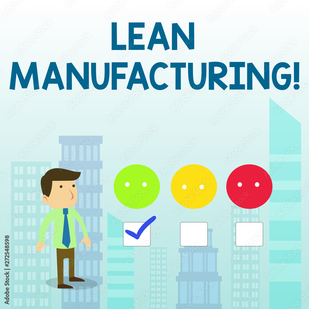 Word writing text Lean Manufacturing. Business photo showcasing Waste ...