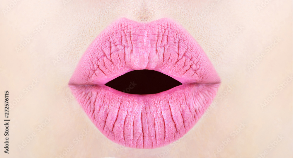 Sexy Lips Texture Lip Close Up Of Sexy Natural Lips With Lipstick Makeup Lip Gloss Cosmetic
