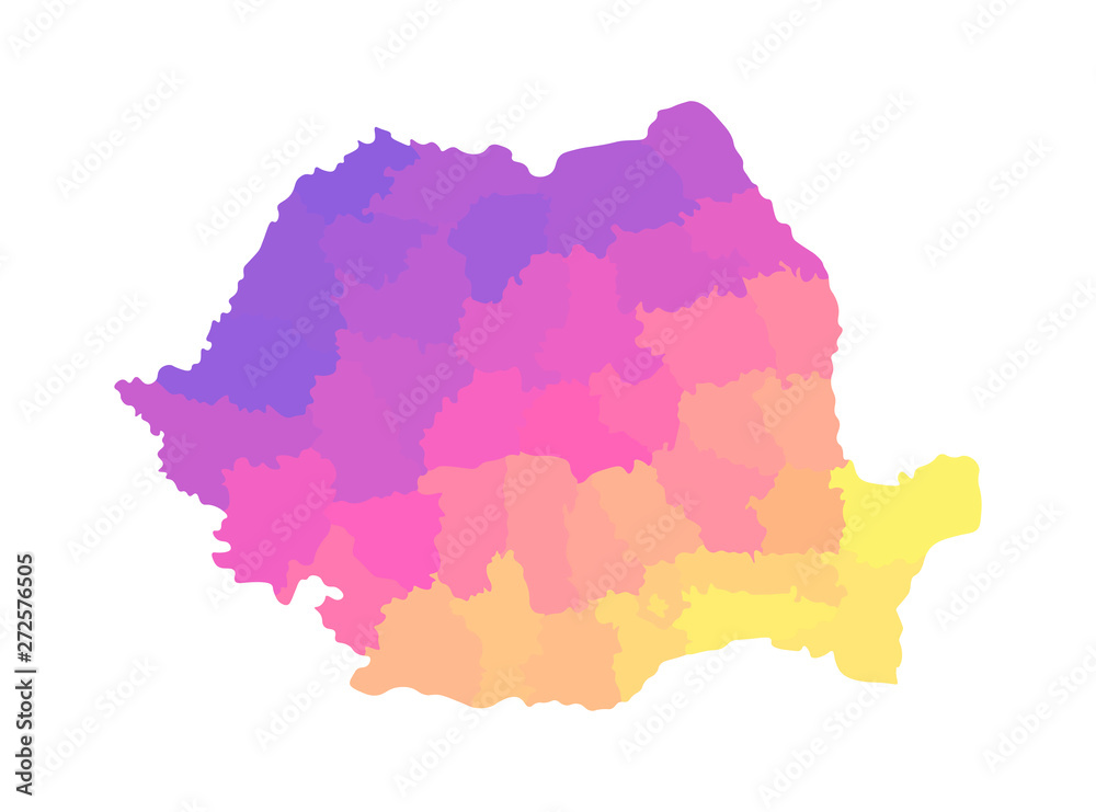 Vector isolated illustration of simplified administrative map of ...