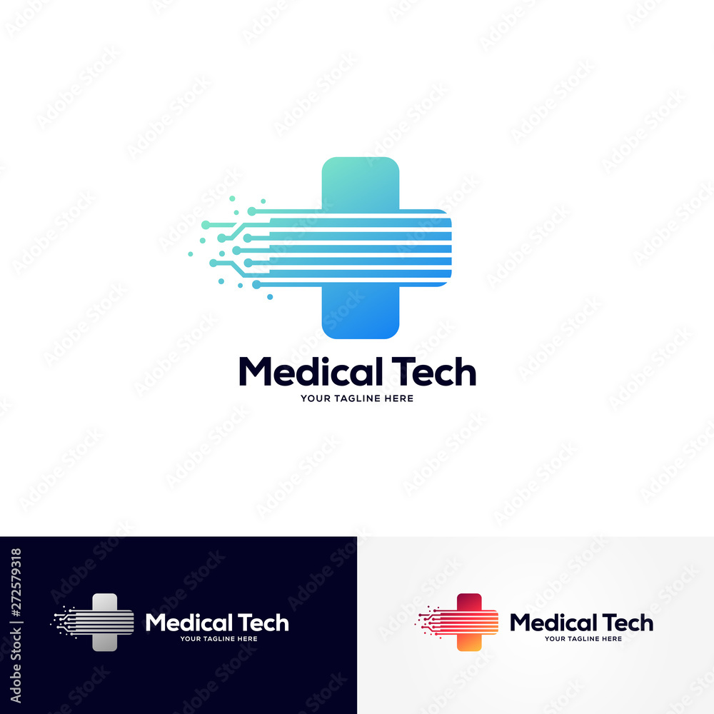 medical tech logo designs template, healthcare logo designs Stock ...