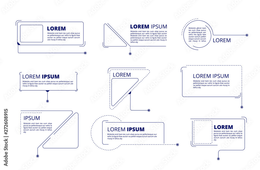 Callouts titles. Text labels technology callout marketing title boxes ...