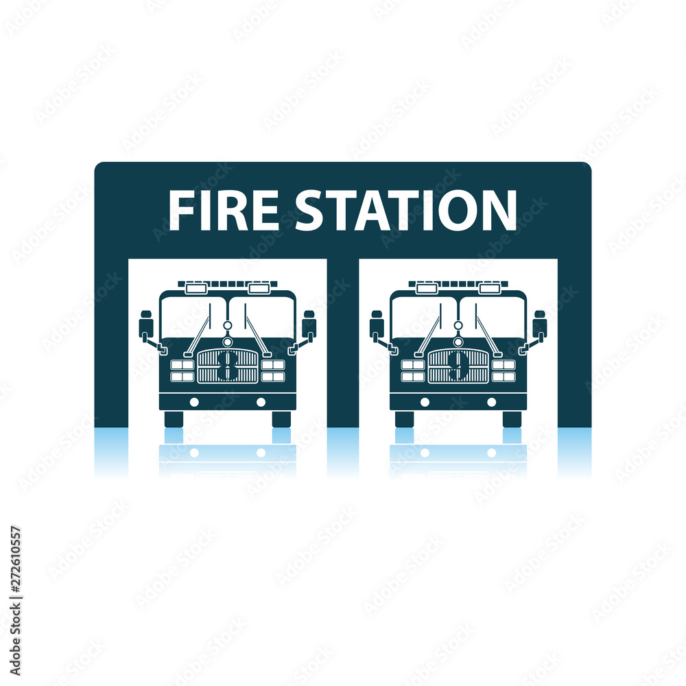 Fire Station Icon Stock Vector | Adobe Stock