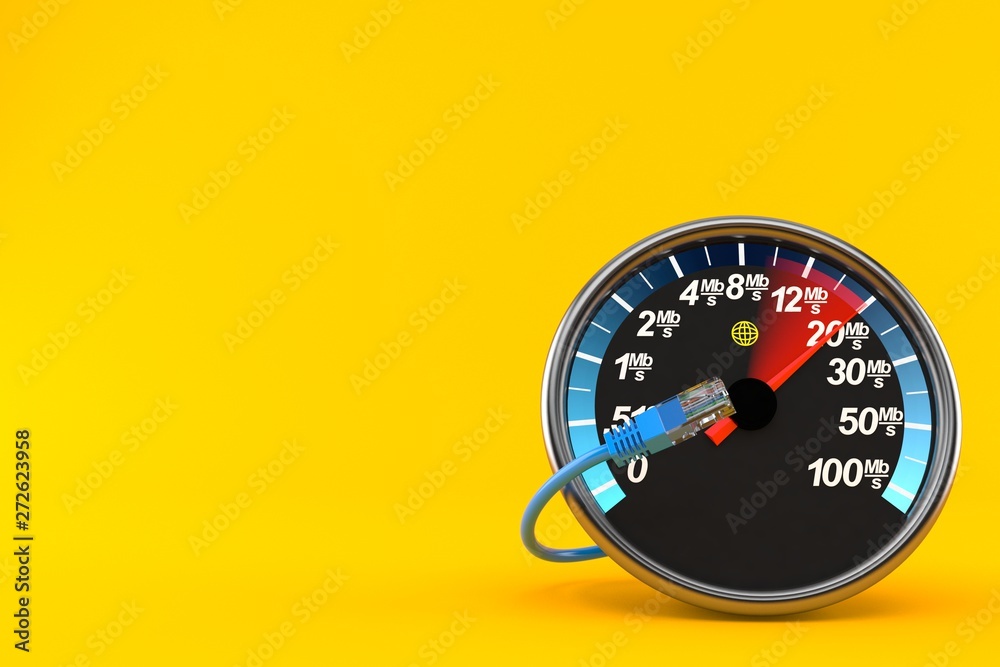 Network meter with network cable Stock Illustration | Adobe Stock