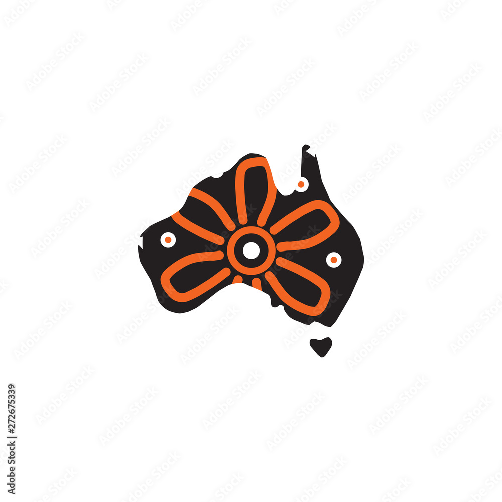 Aboriginal art icon logo design vector template Stock Vector | Adobe Stock