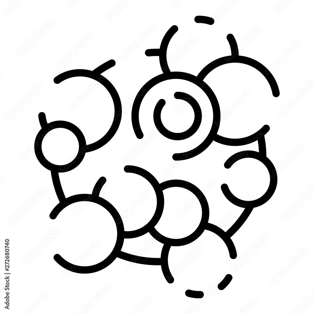 Staphylococcus Reproduction Icon Outline Staphylococcus Reproduction Vector Icon For Web Design