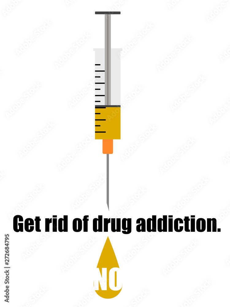 No drugs allowed - Vektor. Get rid of drug addiction. Stock Vector ...