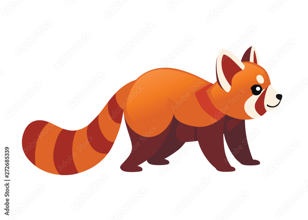Red Panda Cartoon Character
