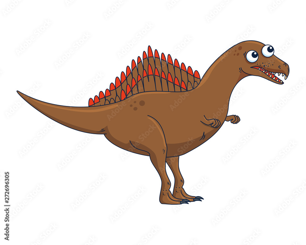 cute spinosaurus comic character icon Stock Vector | Adobe Stock