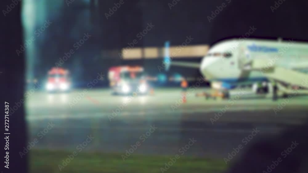 takeoff airplane blurred background aircraft flight concept. the plane ...