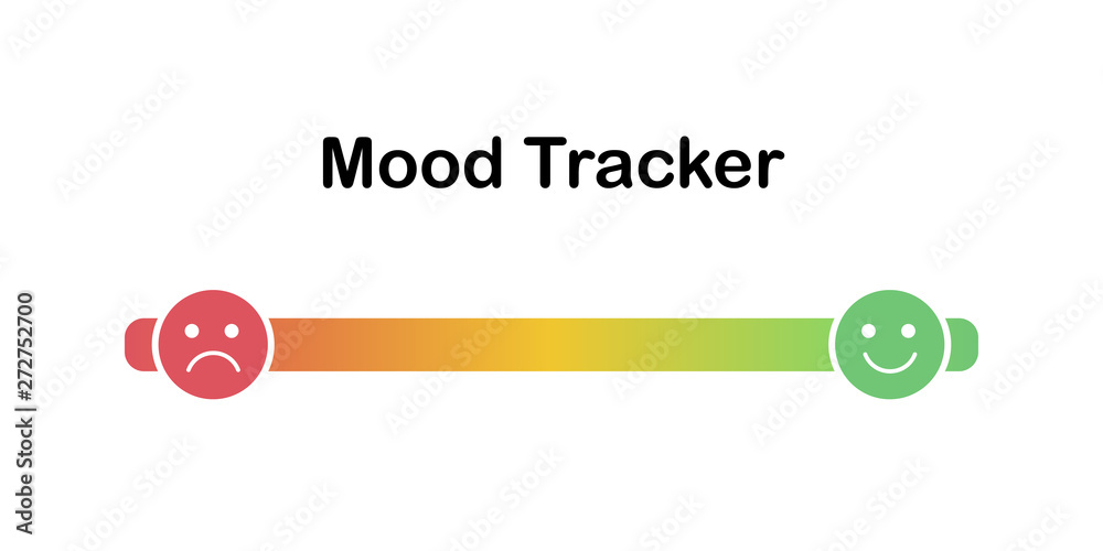 Scale of mood with outline emoticons. Angry to happy. Smiles on mood ...