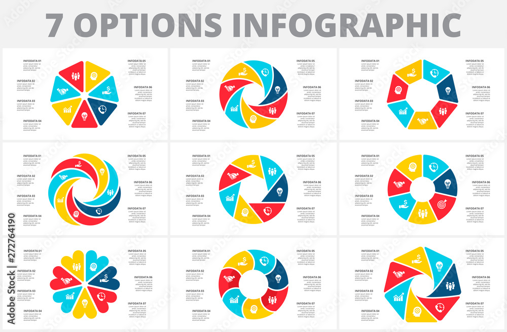 Vector cycle elements for infographic. Template for diagram, graph ...