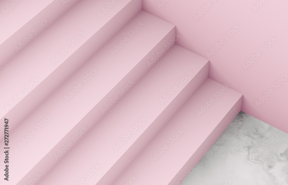 Fashion beauty podium backdrop with pink stair for product display ...