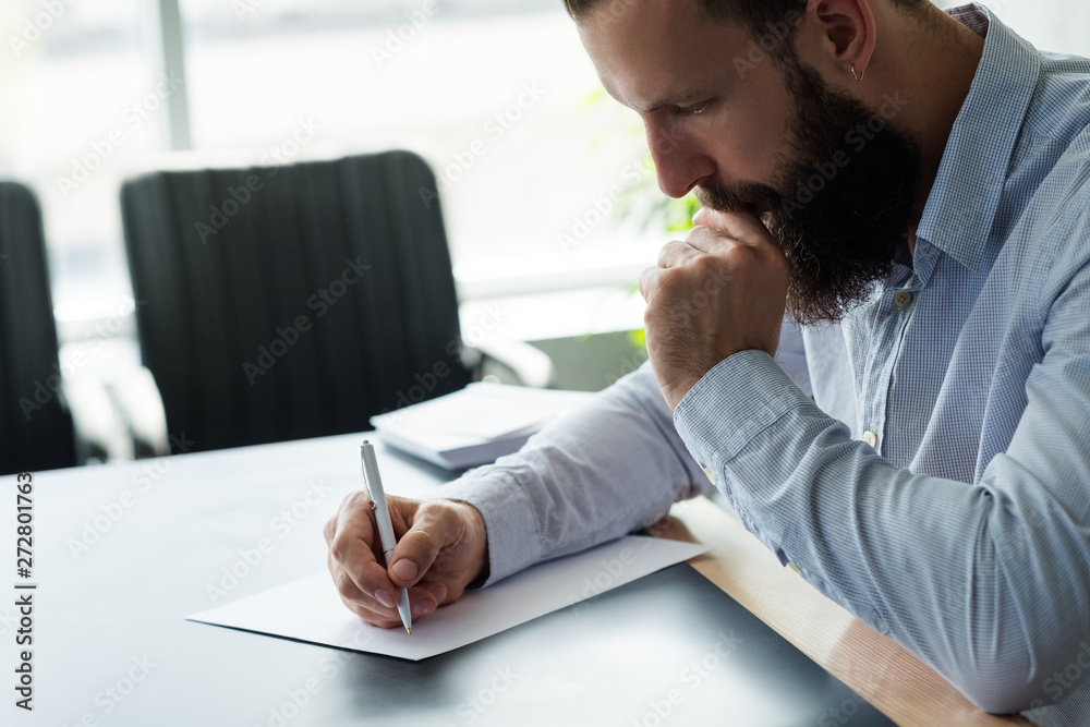 Person Writing A Letter