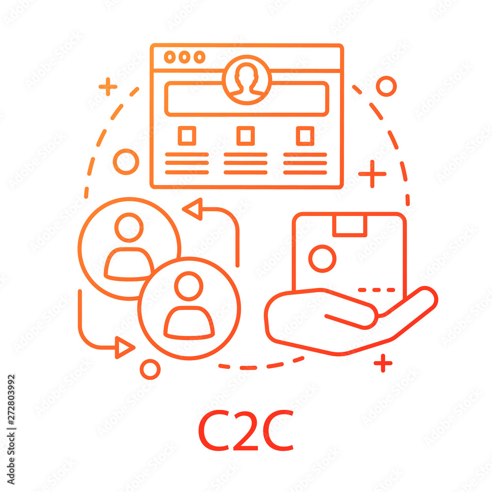 C2C concept icon Stock-Vektorgrafik | Adobe Stock